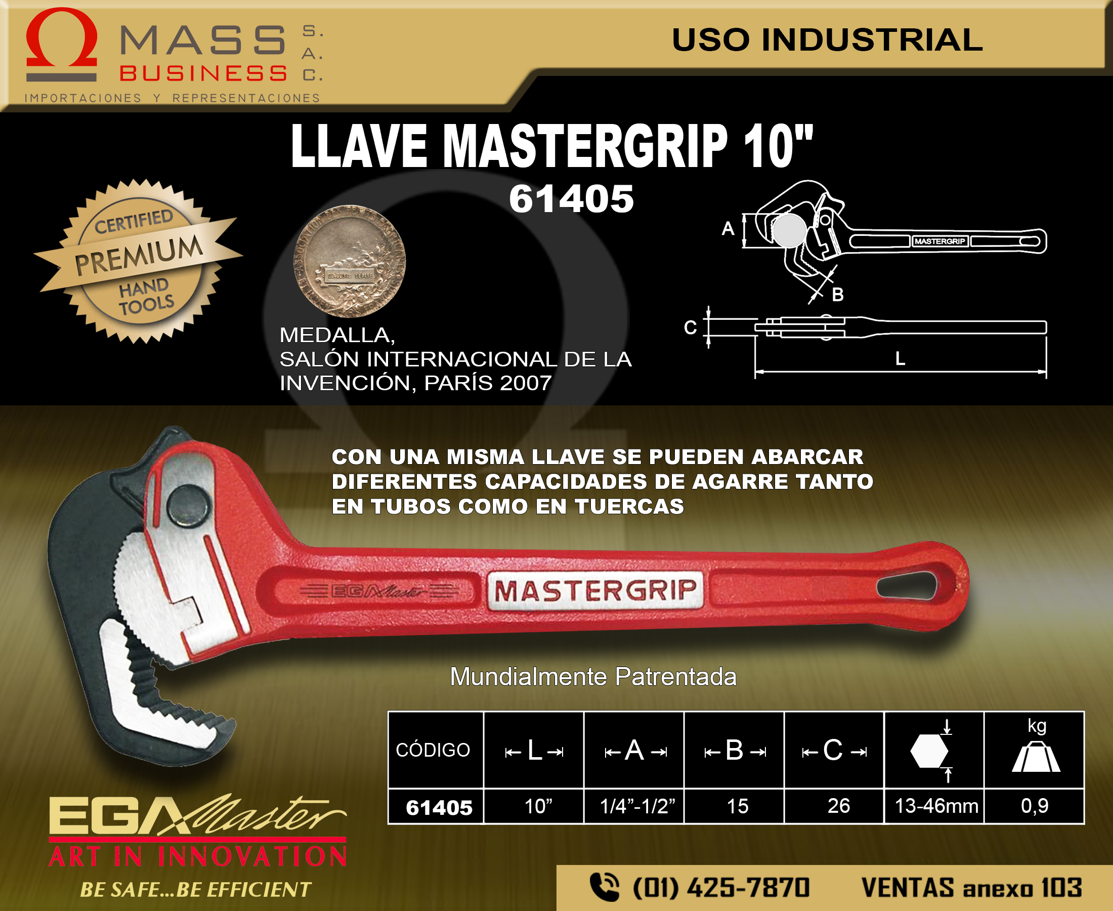 LLAVE MASTERGRIP 10