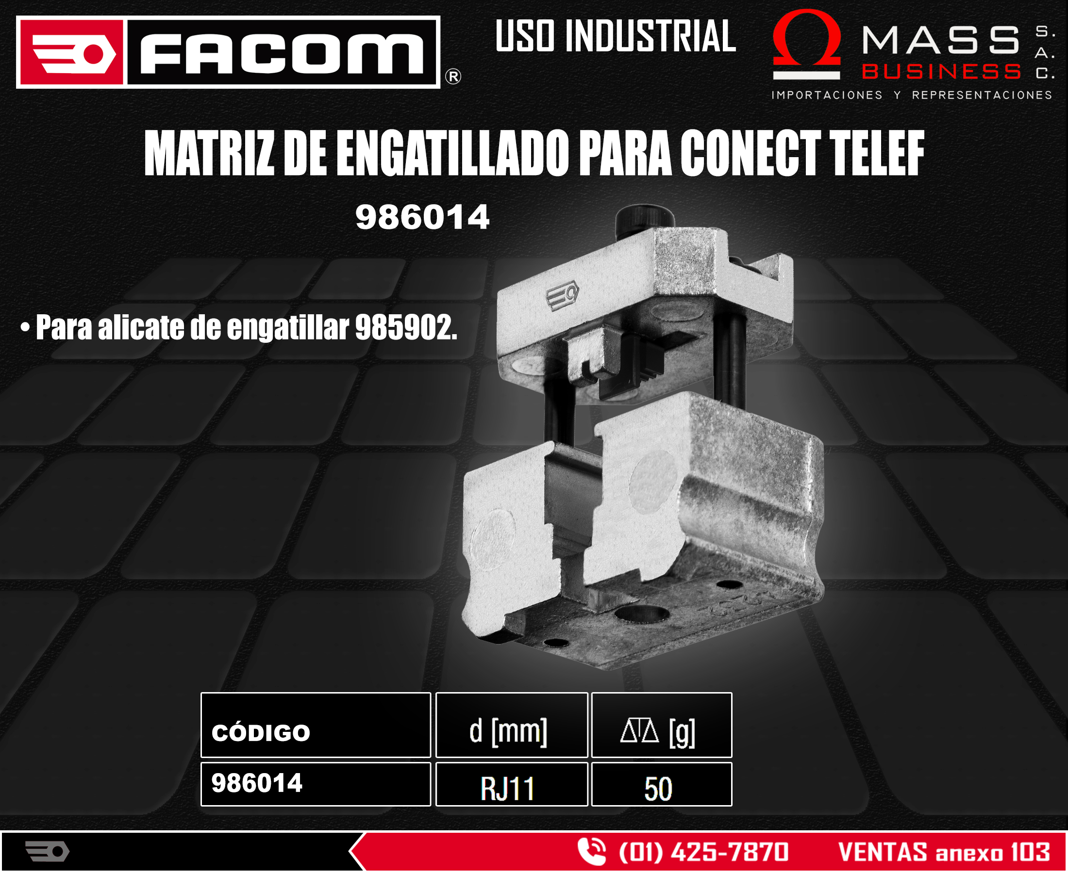 MATRIZ DE ENGATILLADO PARA CONECT TELEF