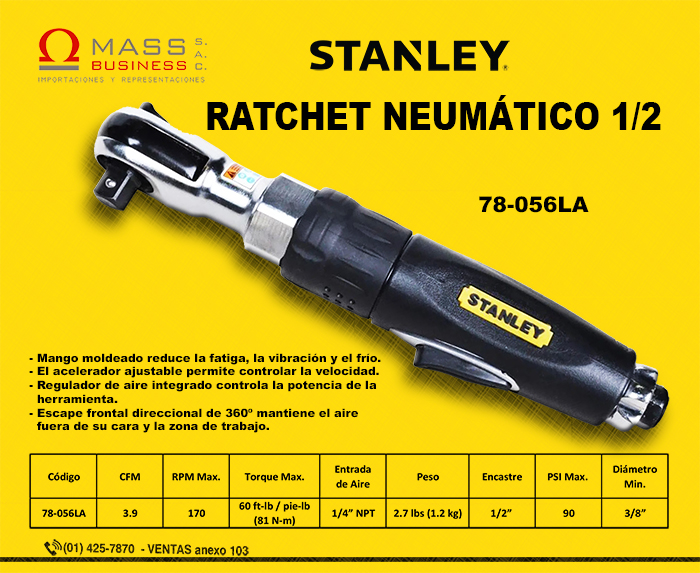 RATCHET NEUMATICO 1/2